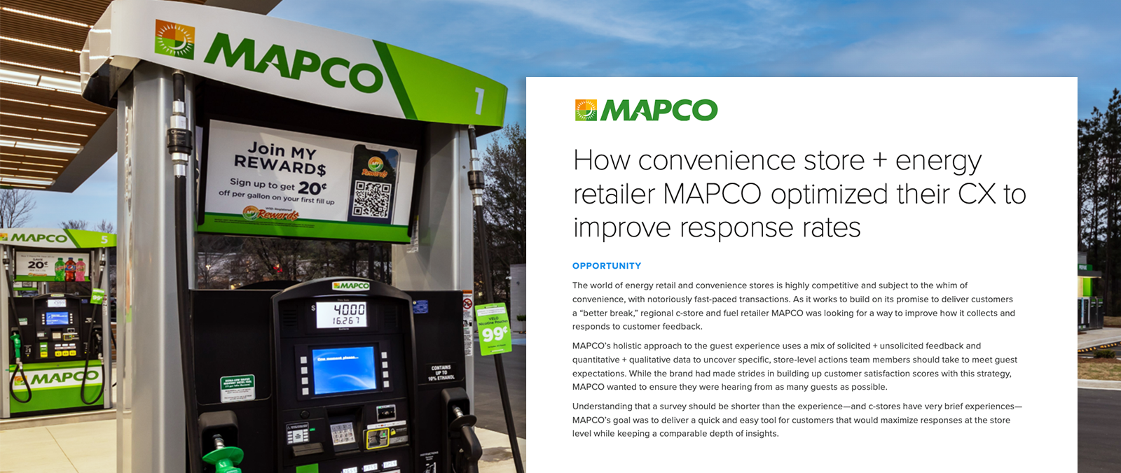 How c-store + energy retailer Mapco improved survey response metrics
